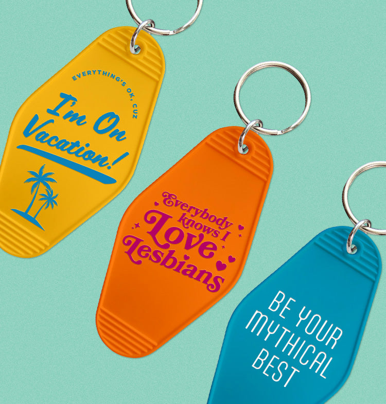 Everybody Knows I Love Lesbians Keytag Mythical Store