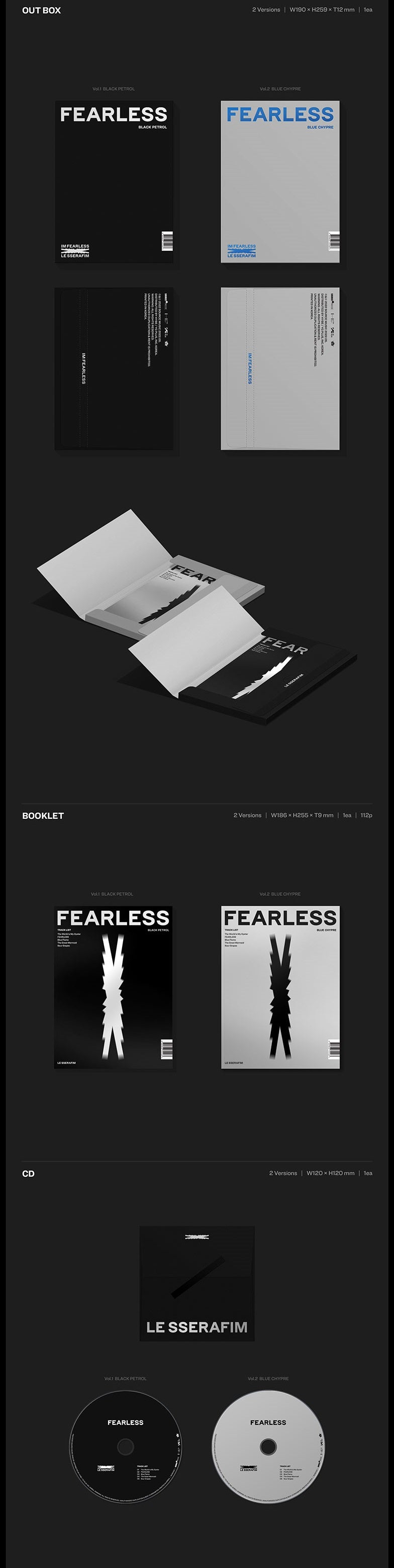 Pre Order Le Sserafim 1st Mini Album Fearless Cokodive