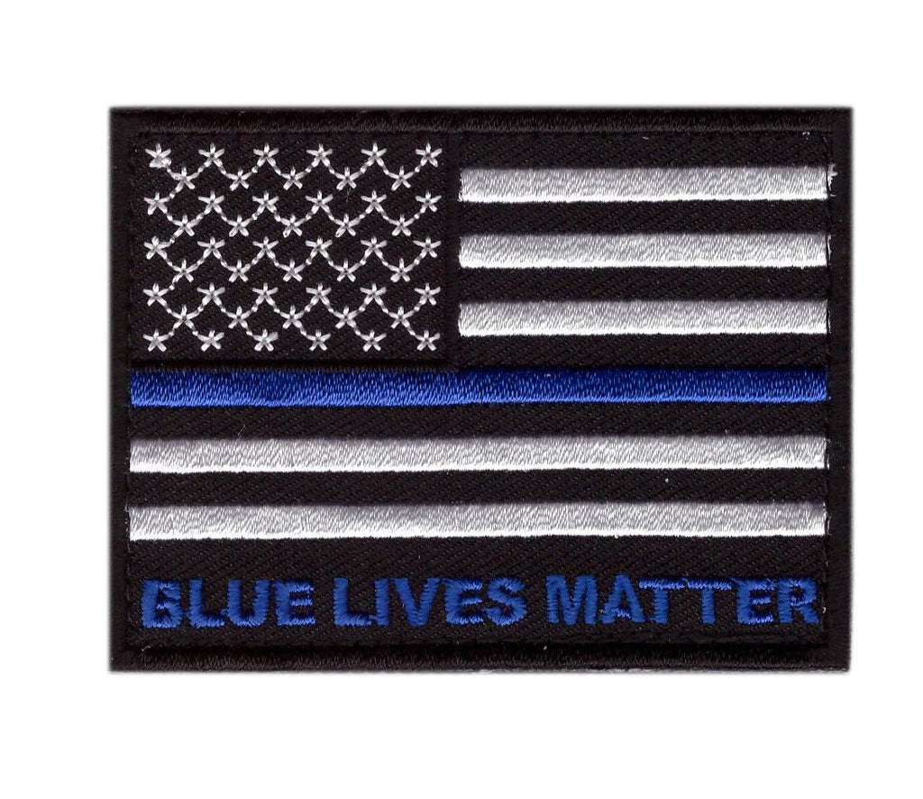 Thin Blue Line Blue Lives Matter Us Flag Police Patch Iron On Miltacusa