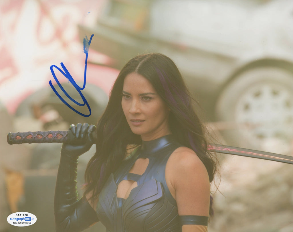 Olivia Munn X Men Signed Autograph 8x10 Photo Acoa Outlaw Hobbies