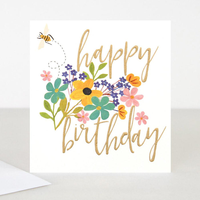 Caroline Gardner Flowers And Bee Birthday Card — Maple Ts