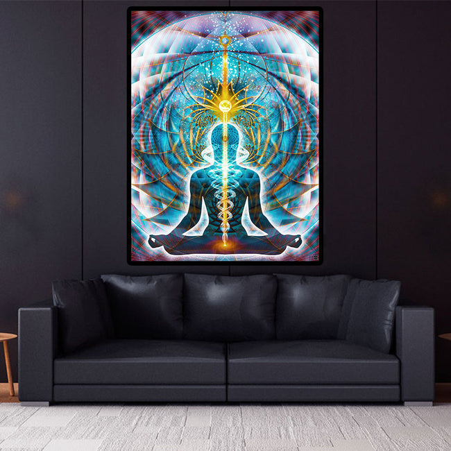 Meditation Art Spiritual Chakra Wall Art Galactic Body