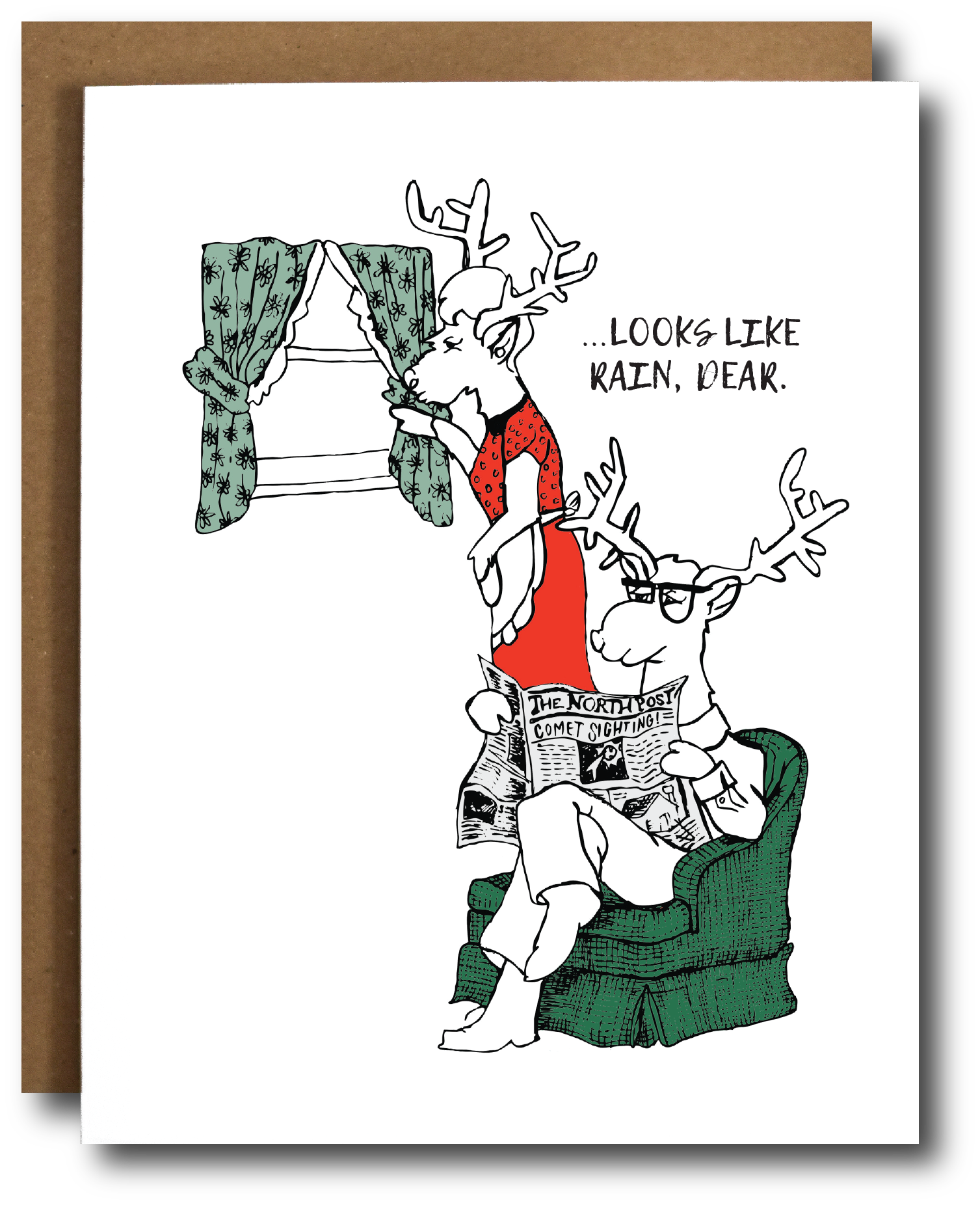 Reindeer Pun Christmas Card The Card Bureau