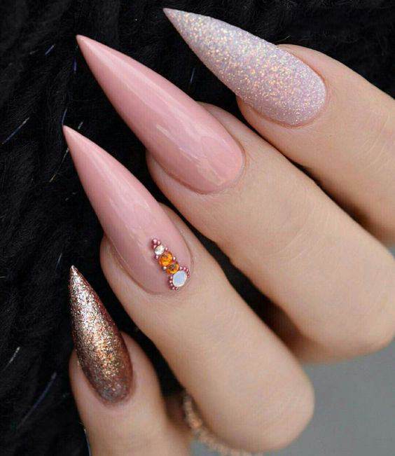 Long Stiletto Nails Designs