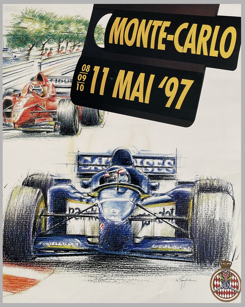 1997 Monaco Grand Prix Original Poster Lart Et Lautomobile