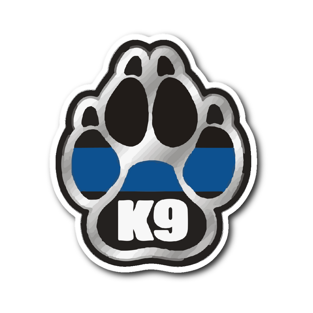 K9 Paw Thin Blue Line Sticker Thinbluelineheroes