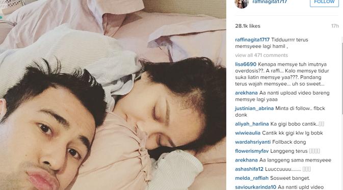 Raffi Ahmad Unggah Foto Goda Nagita Slavina Di Atas Tempat Tidur