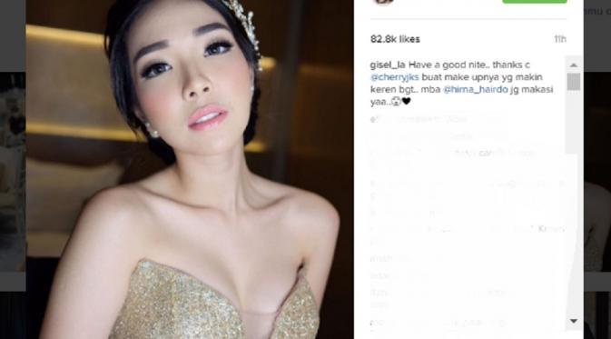 Pakai Gaun Seksi Gisella Anastasia Bikin Netizen Tak Berkedip