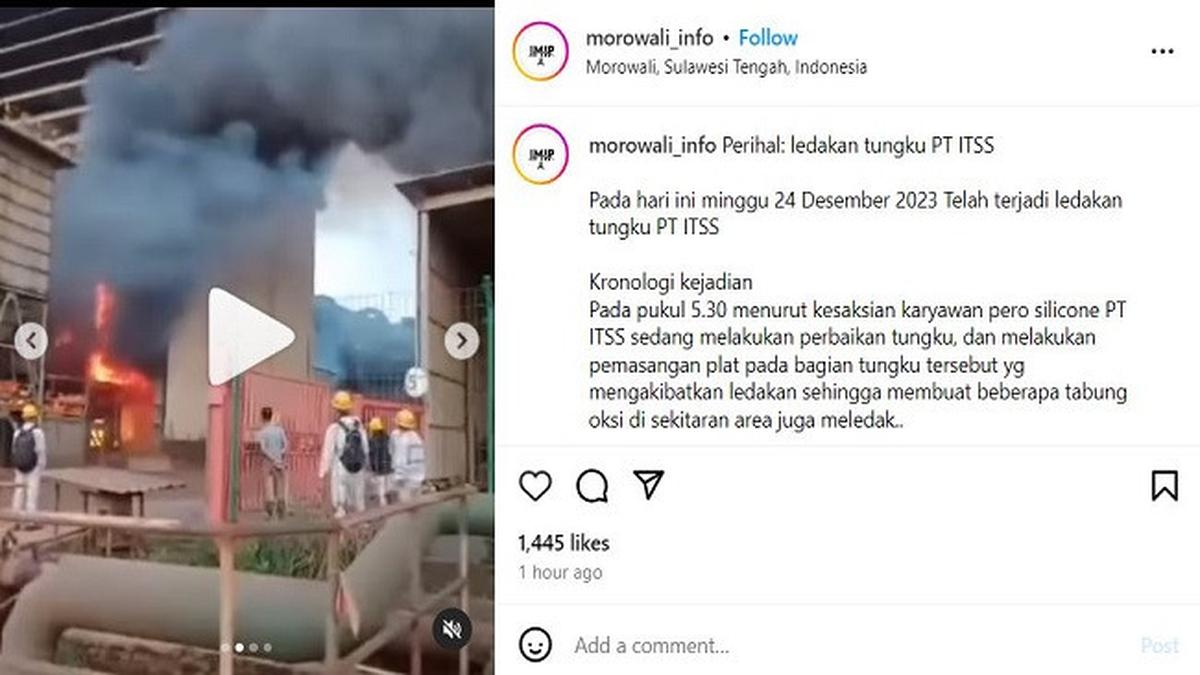 Korban Ledakan Tungku Smelter Di Imip Morowali Dapat Jaminan Sosial