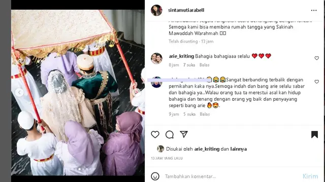 6 Potret Akad Nikah Sinta Mutiara Bella Adik Indah Permatasari Digelar