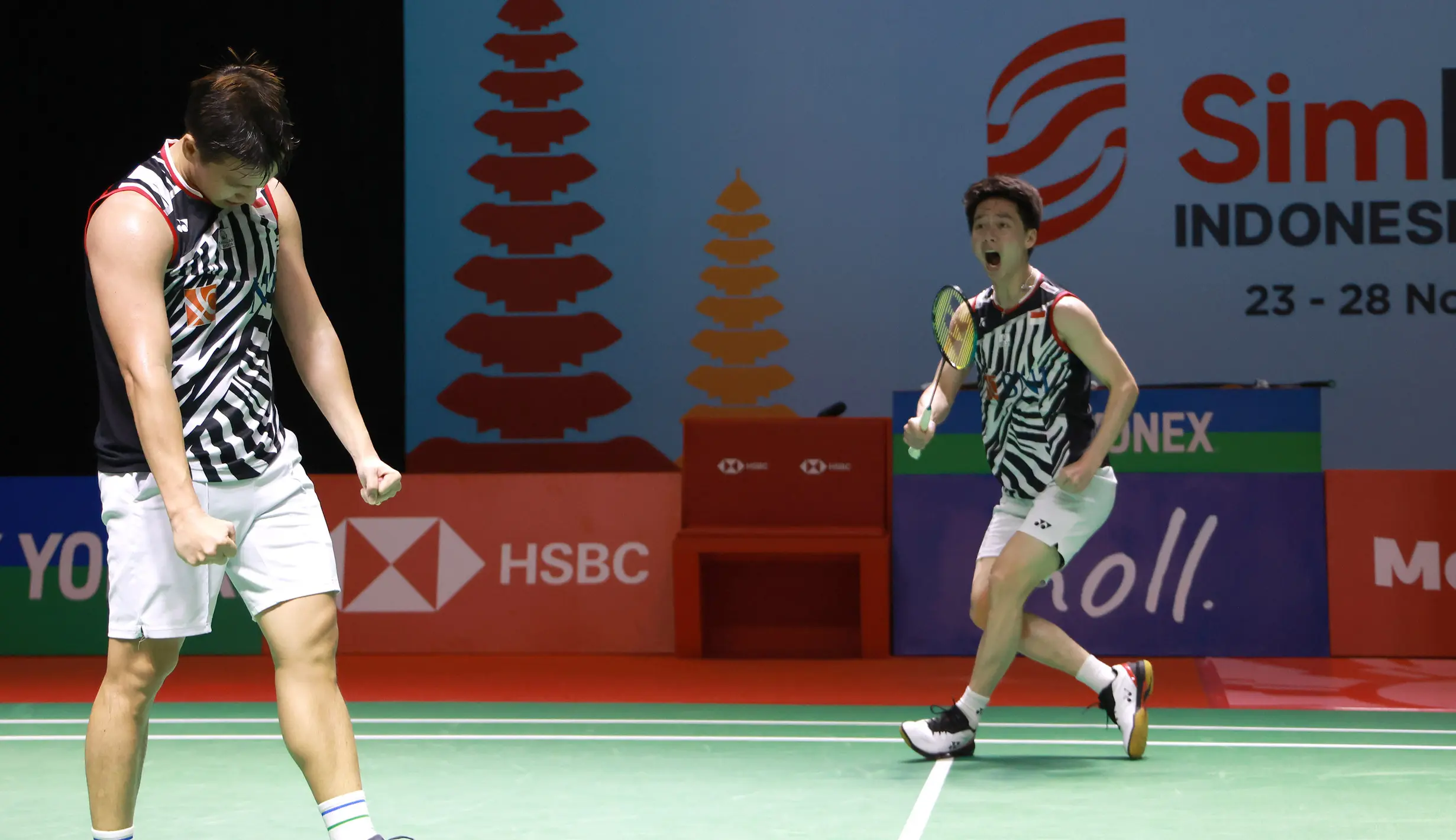 Foto Singkirkan Wakil Korea Selatan Kevin Sanjaya Marcus Gideon