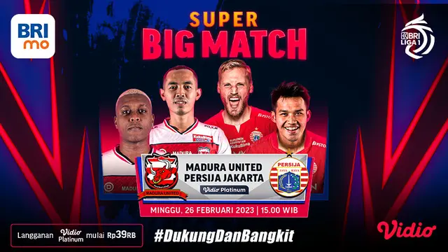 Link Live Streaming Big Match Bri Liga 1 Madura United Vs Persija