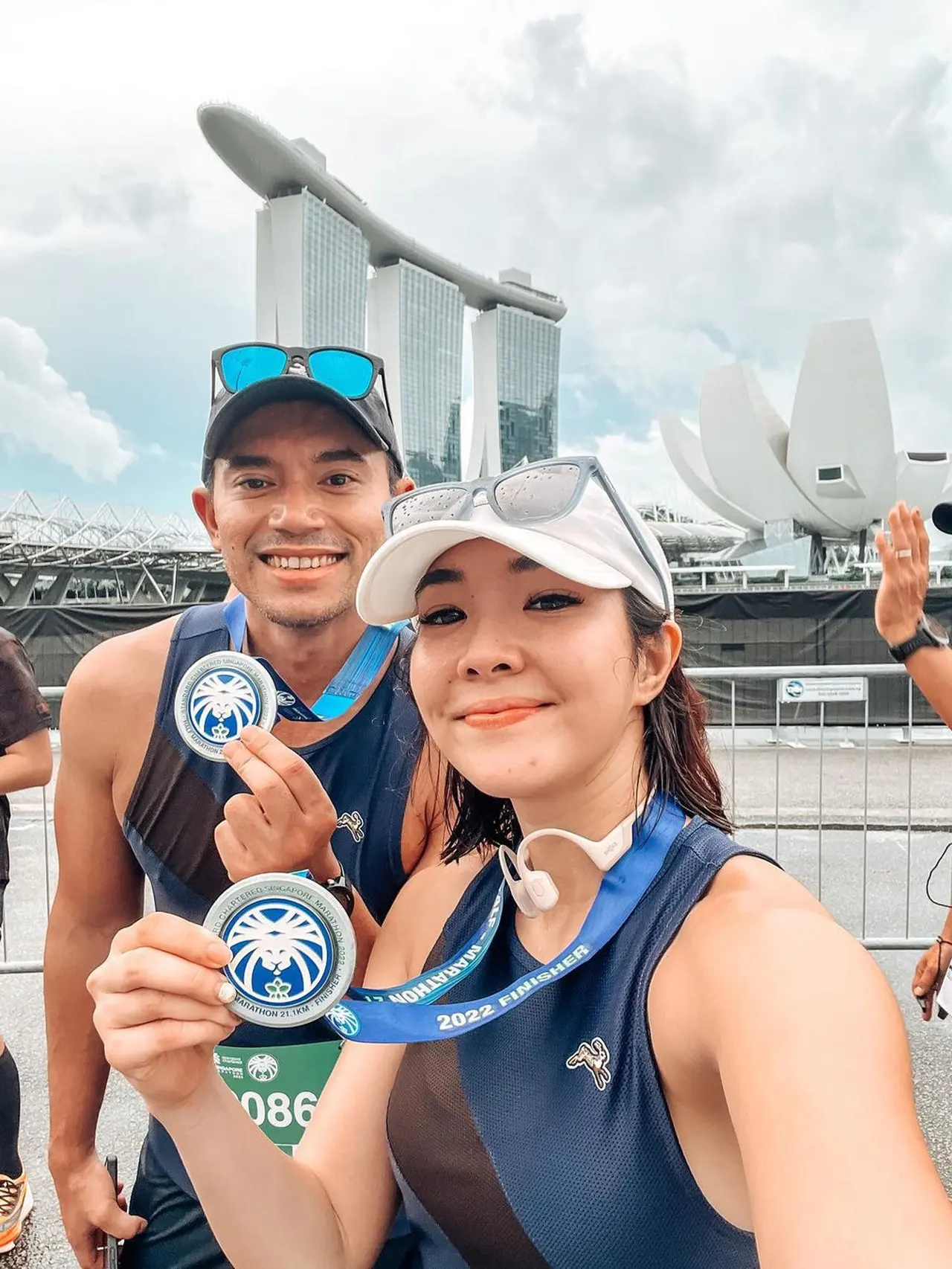 10 Potret Gisella Anastasia Lari Half Marathon Di Singapura Modal