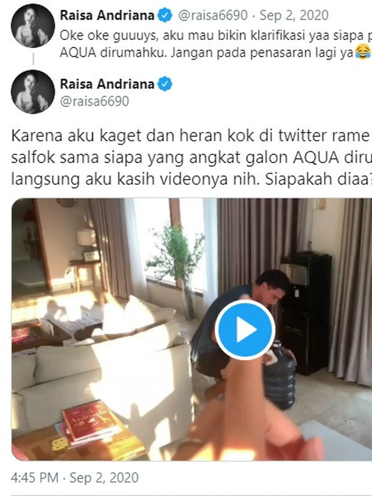 Raisa Unggah Video Hamish Daud Angkat Galon Warganet Akhirnya Enggak