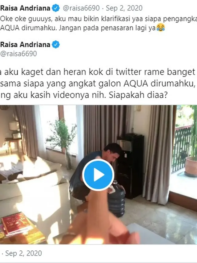 Raisa Unggah Video Hamish Daud Angkat Galon Warganet Akhirnya Enggak