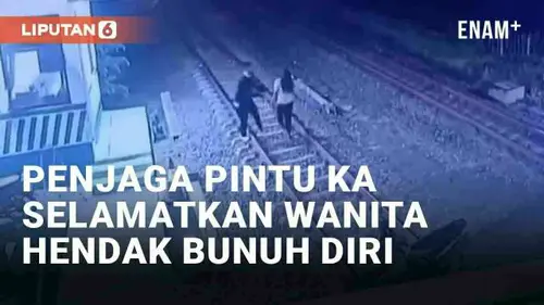 Video Heroik Petugas Palang Pintu Ka Selamatkan Wanita Hendak Bunuh