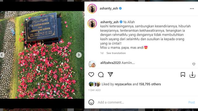 Jelang Ramadhan Ashanty Ziarah Ke Makam Orangtua Ya Allah Tenangkan