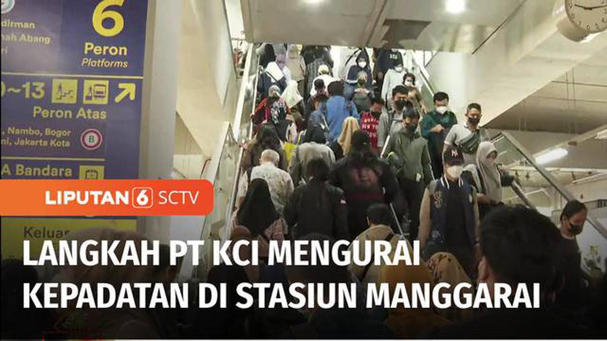 Video Penuh Sesak Di Stasiun Manggarai Mengejar Kereta Di Peron