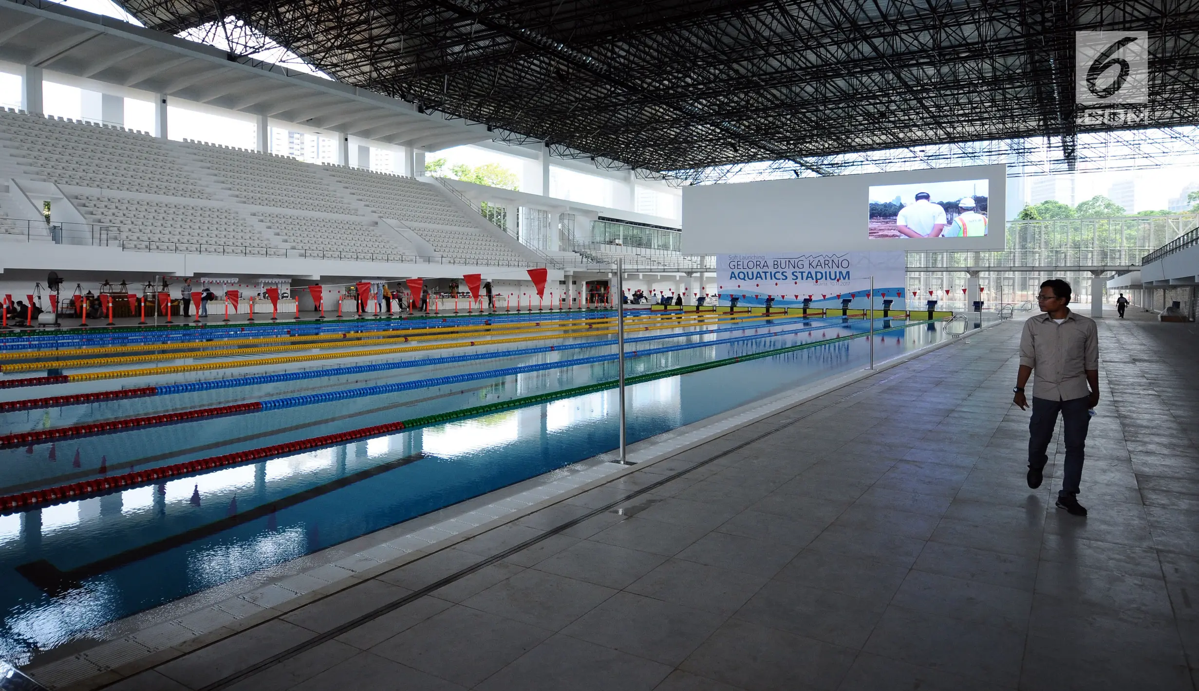 Photo Dinyatakan Selesai Ini Wajah Baru Stadion Renang Gelora Bung