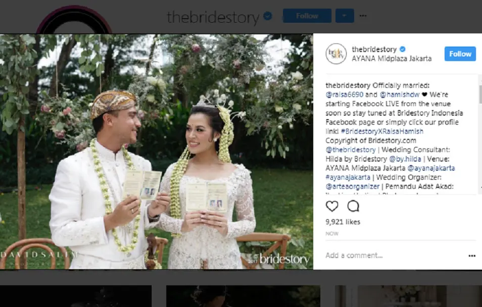 Selamat Raisa Resmi Menikah Dengan Hamish Daud Showbiz