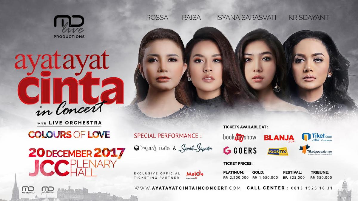 Konser Megah Ayat Ayat Cinta 2 Hadirkan 4 Diva Indonesia