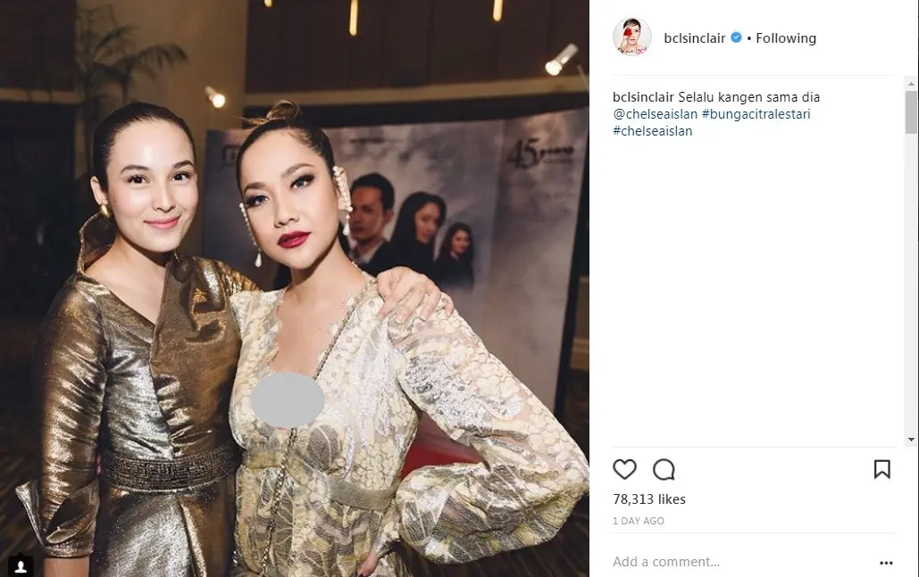 Foto Bareng Chelsea Islan Payudara Bunga Citra Lestari Mengintip