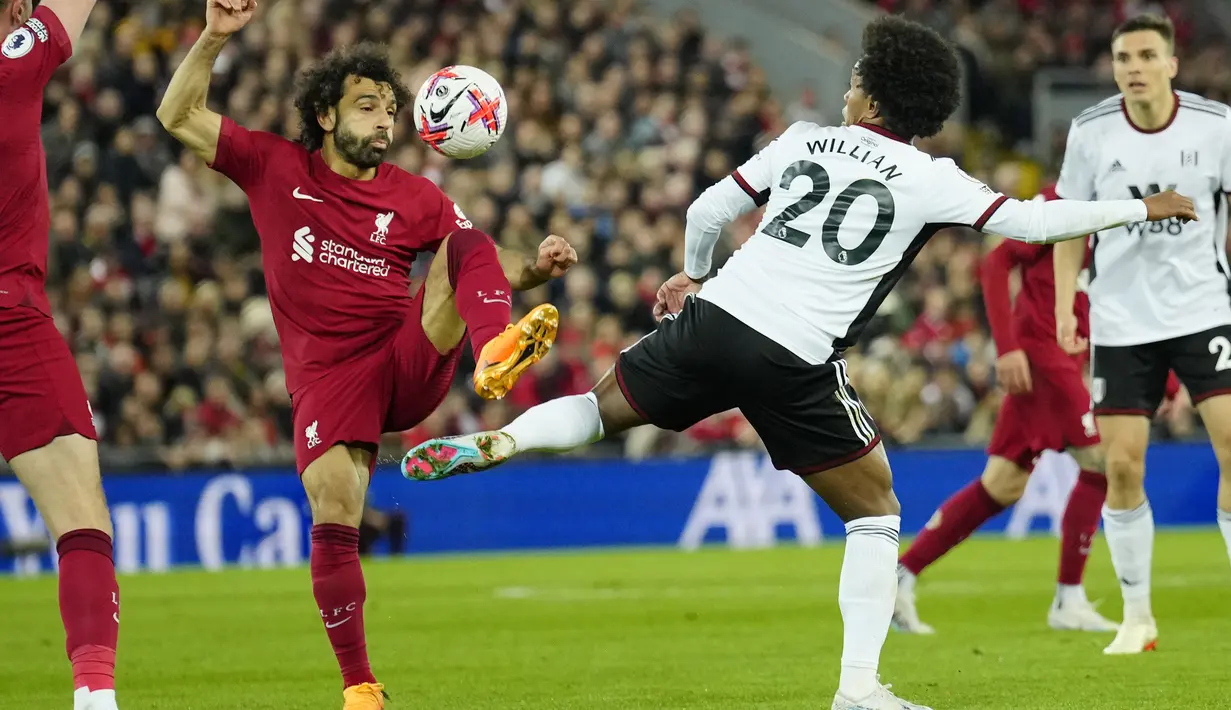 Hasil Liga Inggris Liverpool Vs Fulham Gol Penalti Mo Salah Menangkan