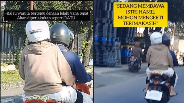 Istri Sedang Hamil Tulisan Di Motor Ini Bikin Warganet Salut Dengan