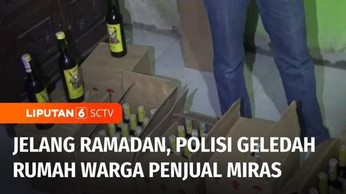 Video Polisi Sita Ratusan Botol Minuman Keras Saat Operasi Cipta