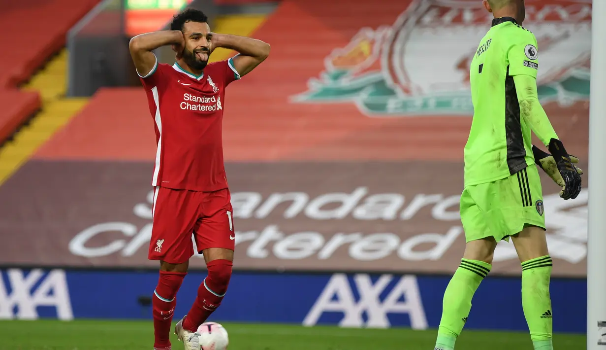 Foto Deretan Selebrasi Mohamed Salah Di Laga Liverpool Vs Leeds United