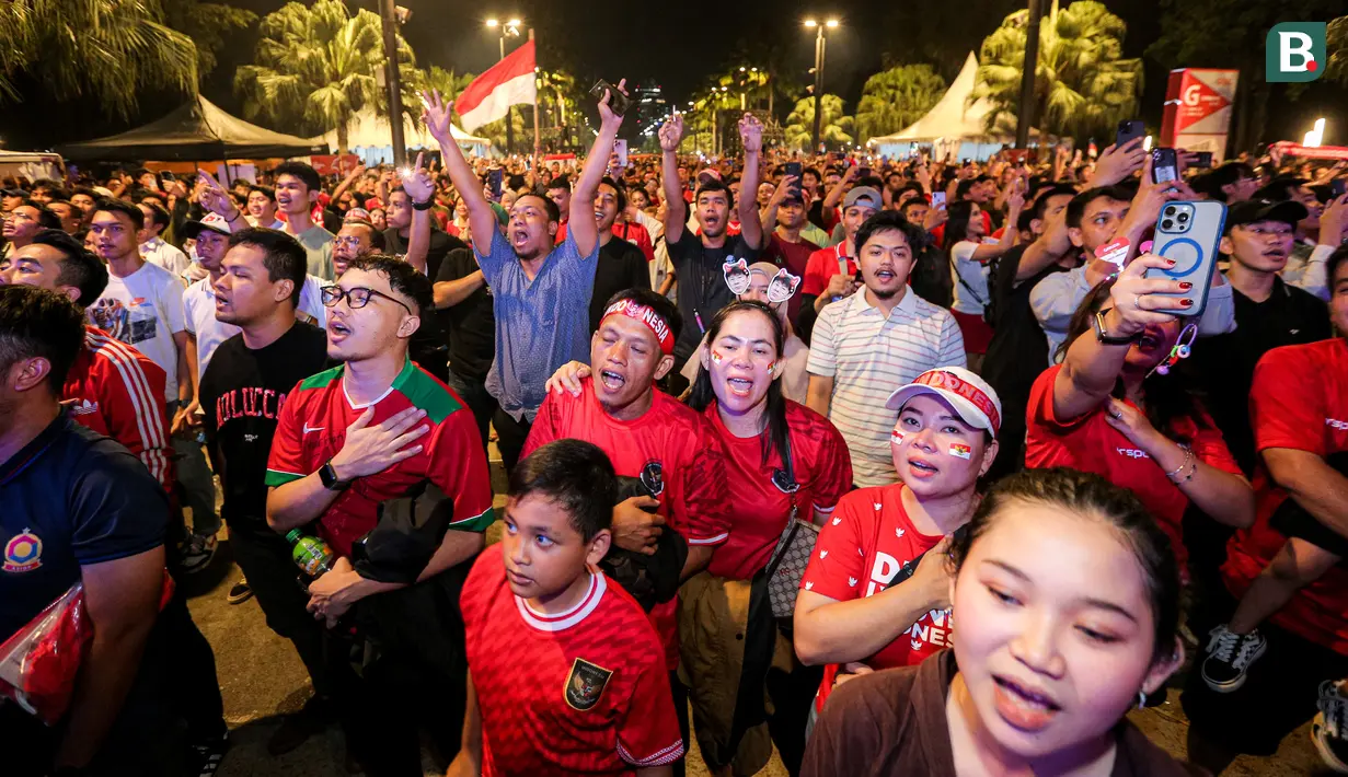 Foto Nobar Timnas Indonesia U 23 Di Gbk Sempat Bergelora Eh Kena