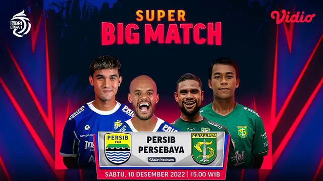 Link Live Streaming Super Big Match Bri Liga 1 Persib Bandung Vs