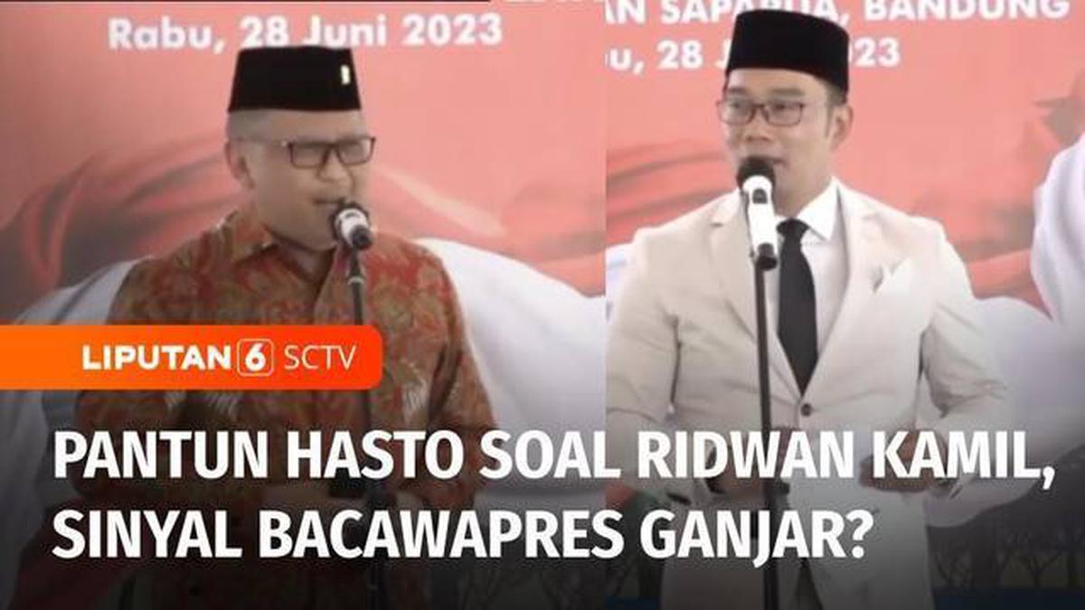 Video Sekjen Pdi Perjuangan Hasto Kristiyanto Pantun Sebut Ridwan