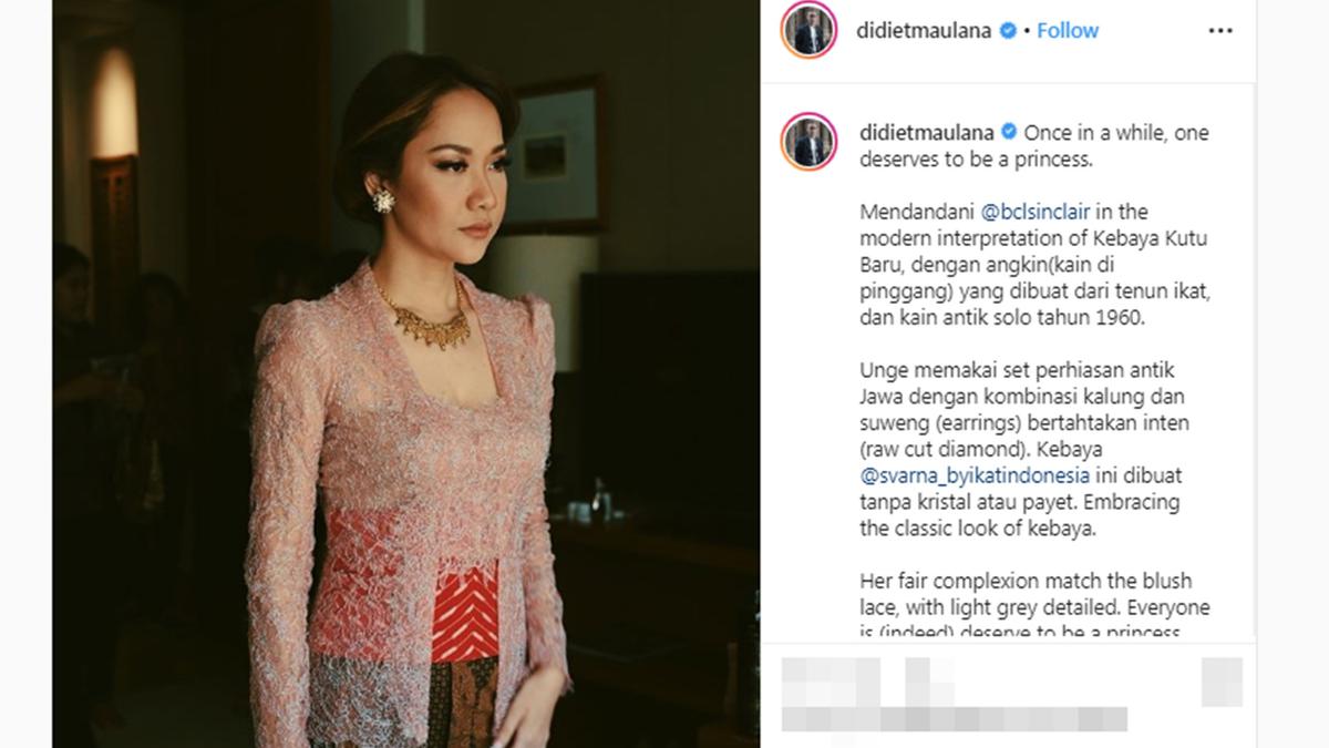 Gaya Anggun Bunga Citra Lestari Dalam Balutan Kebaya Rancangan Didiet