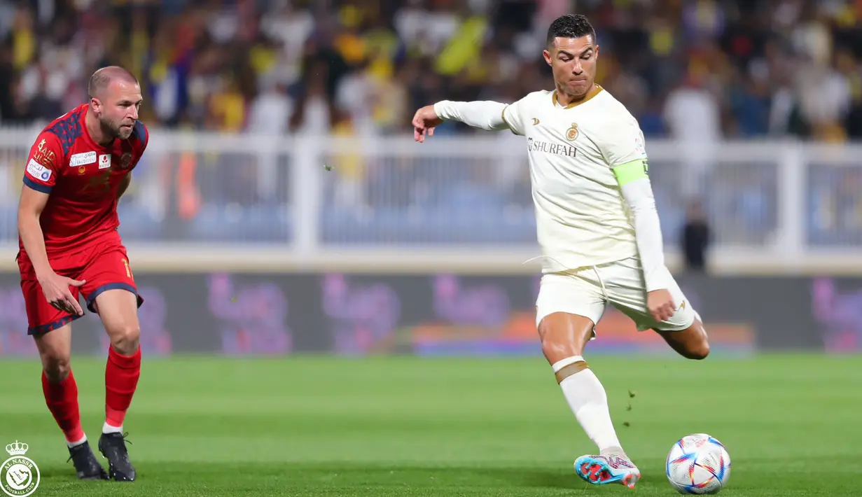 Foto Lagi Cristiano Ronaldo Cetak Hattrick Untuk Kemenangan Al Nassr