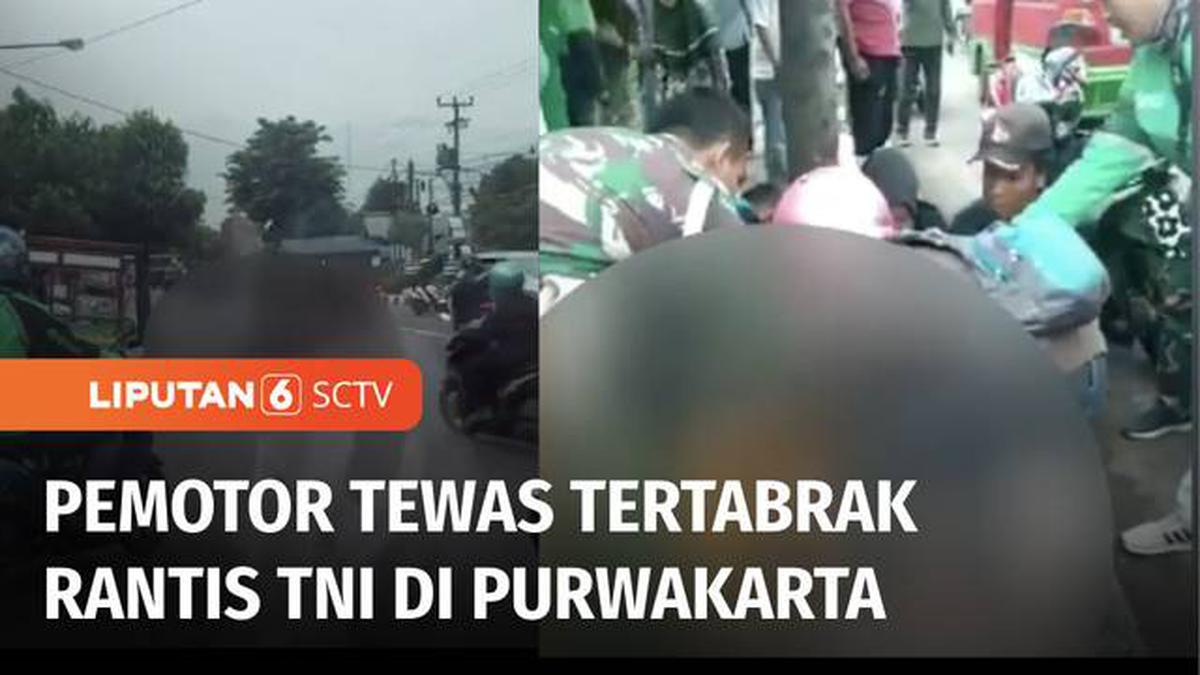 Video Detik Detik Pemotor Tewas Tertabrak Kendaraan Taktis Milik Tni