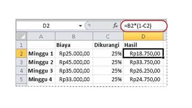 Cara Menghitung Persen Di Excel Mudah Dipraktikkan Tekno