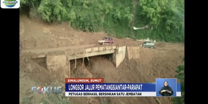 Terpapar Longsor Jembatan Kembar Sidua Dua Di Simalungun Dibersihkan