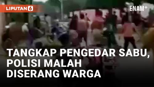 Video Walah Polisi Diserang Warga Saat Tangkap Pengedar Sabu Di