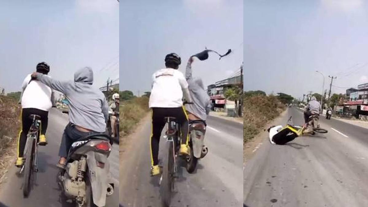 Viral Detik Detik Pesepeda Di Tambun Selatan Dijambret Pemotor Sampai