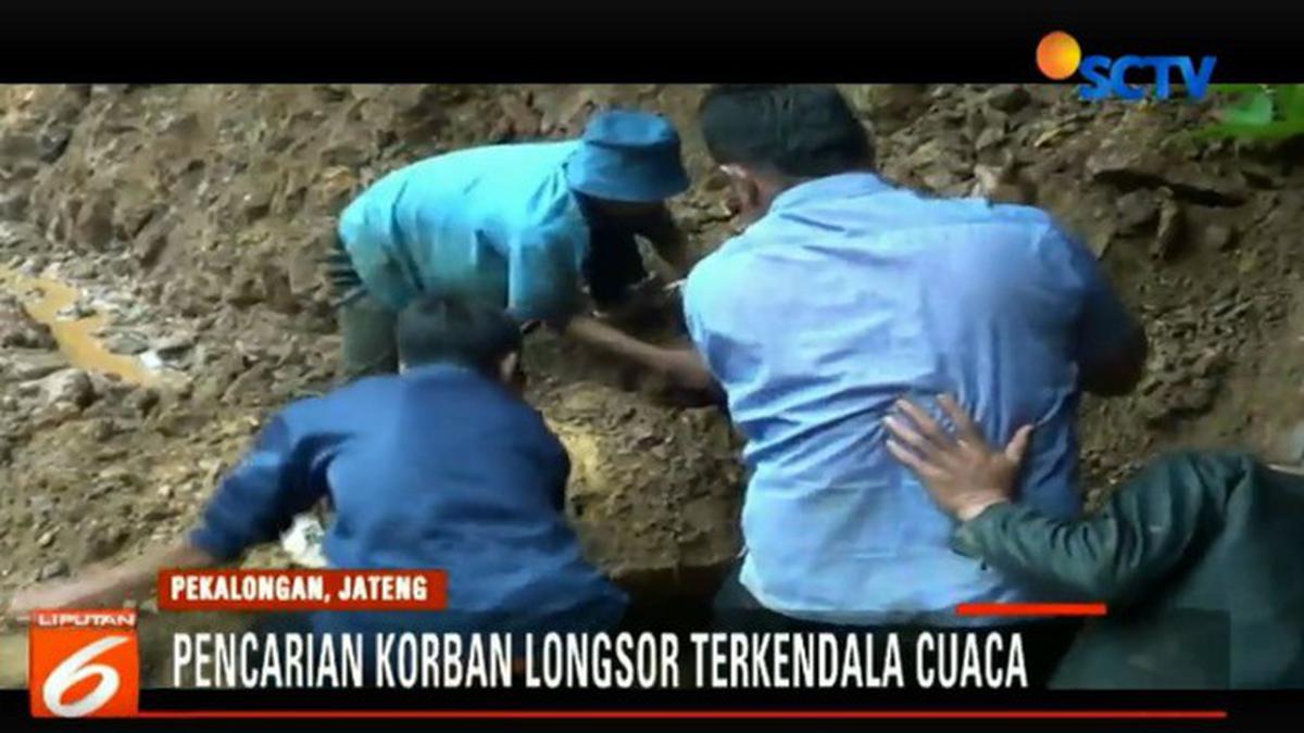 Pencarian Korban Tanah Longsor Di Pekalongan Sempat Tekendala Cuaca