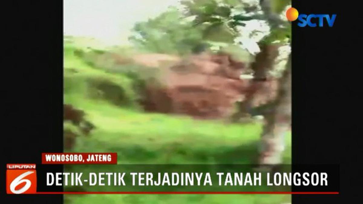 Detik Detik Longsor Di Lereng Bukit Wonosobo Terekam Kamera News