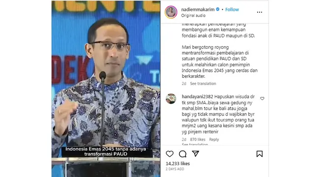 Emak Emak Gigih Layangkan Protes Ke Nadiem Makarim Untuk Hapus Tradisi