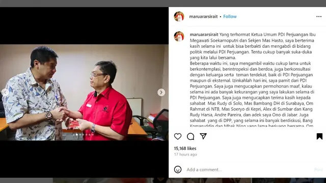 Maruarar Sirait Unggah Foto Bertemu Jokowi Di Medsos Seiring Mundur