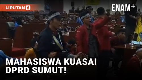 Video Mahasiswa Duduki Dprd Sumut Untuk Tolak Perppu Cipta Kerja