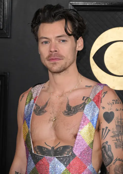 Pakai Jumpsuit Pelangi Harry Styles Melenggang Curi Perhatian Di