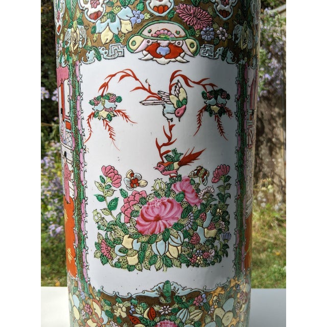 1960s Gumps San Francisco Fine Chinese Porcelain Rose Canton Floral