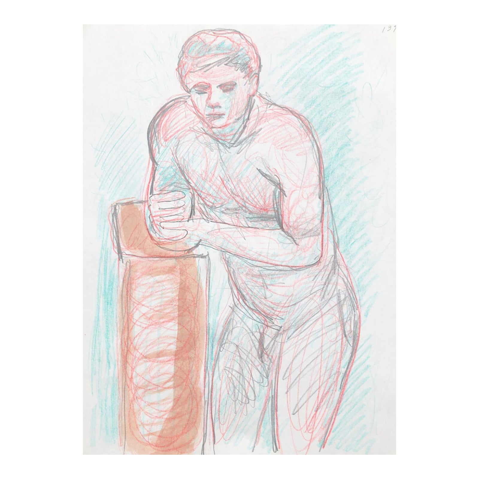 1990s James Bone Male Nude Drawing Chairish