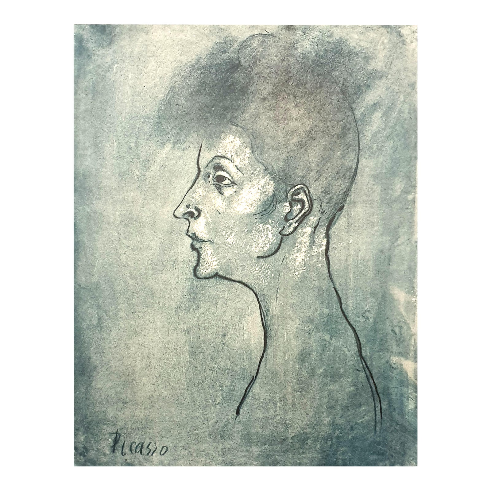 Pablo Picasso After Head Of A Woman Lithograph 1946 Chairish