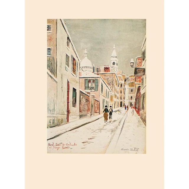 1950s Maurice Utrillo Parisian Street First Edition Period